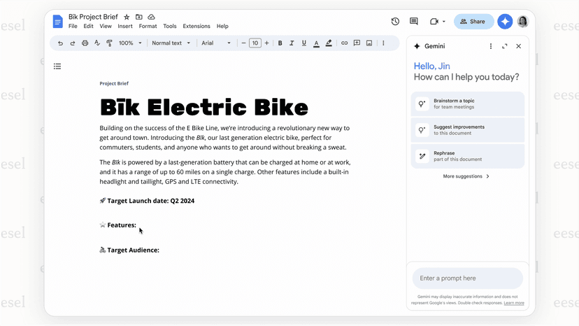 Google Docs AI Overview: A guide to smart writing tools 2025 | eesel AI