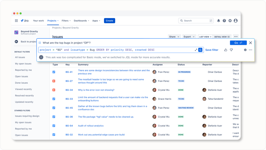 How to use AI for smarter Jira search and queries - eesel AI