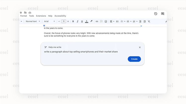 Google Docs AI Overview: A guide to smart writing tools 2025 - eesel AI