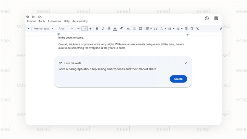 Google Docs AI Overview: A guide to smart writing tools 2025 - eesel AI