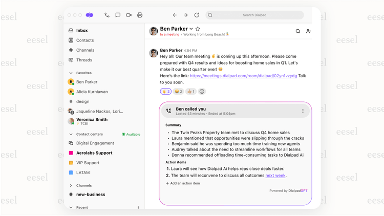 What is Dialpad AI? A 2025 overview of its features and limitations - eesel AI