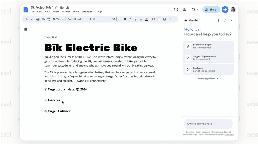 Google Docs AI Overview: A guide to smart writing tools 2025 - eesel AI